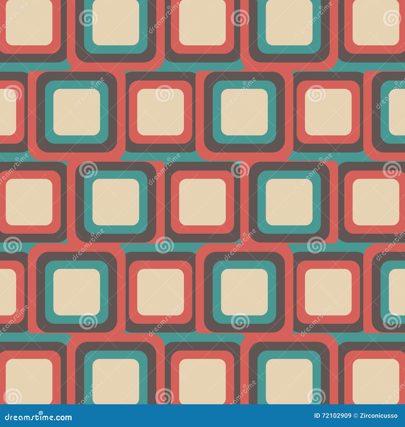 Retro square pattern stock vector. Illustration of interior - 72102909