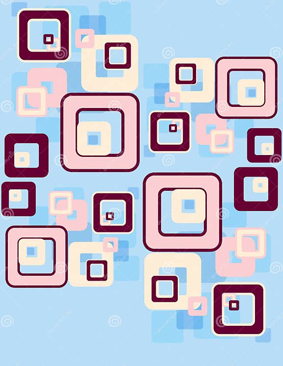 Retro squares pattern stock illustration. Illustration of pastels - 201303