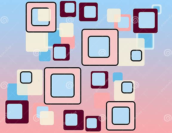 Retro squares pattern stock illustration. Illustration of blue - 4532799