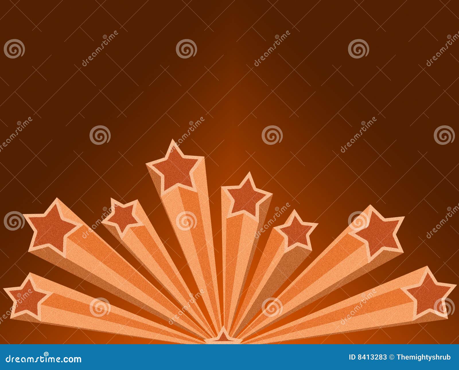 Retro Star Illustration with Room for Copy Space. Stock Illustration ...