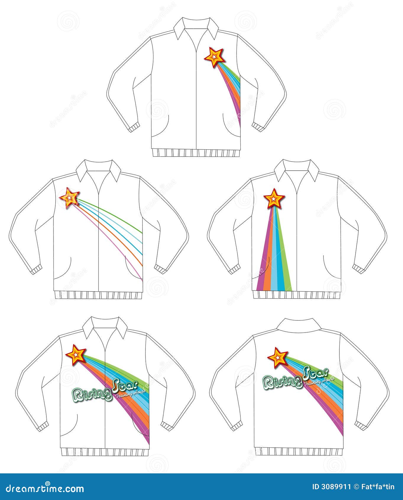 Retro star jacket design stock illustration. Illustration of cheerful ...