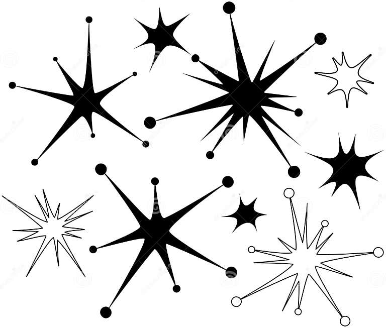 Retro Stars 9 stock vector. Illustration of embellishments - 42095240