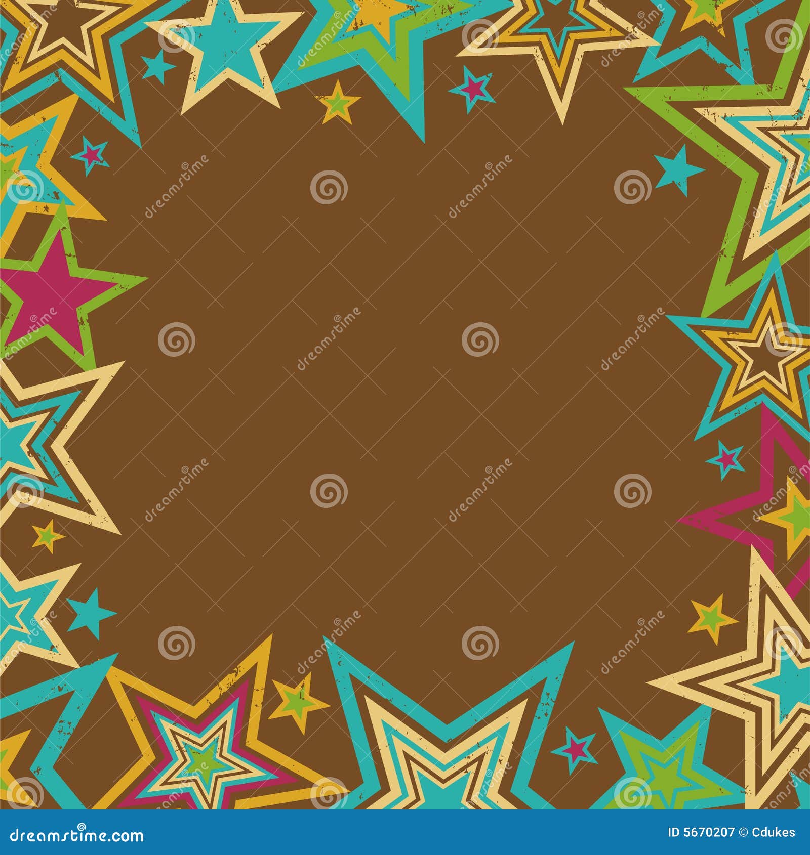 Retro Stars Border Royalty-Free Stock Photo | CartoonDealer.com #5670207