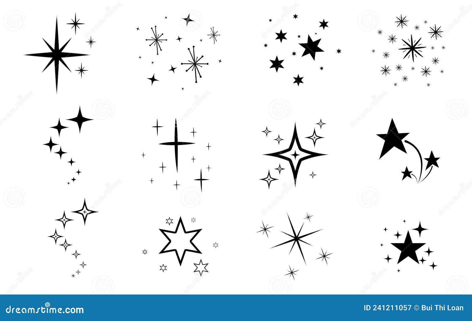 Retro Stars / Eps stock vector. Illustration of stars - 241211057