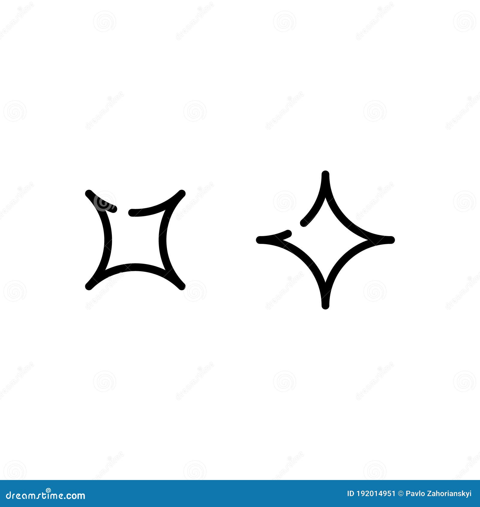 Retro Stars. Vector Illustration Isolated on White Background. Stock ...