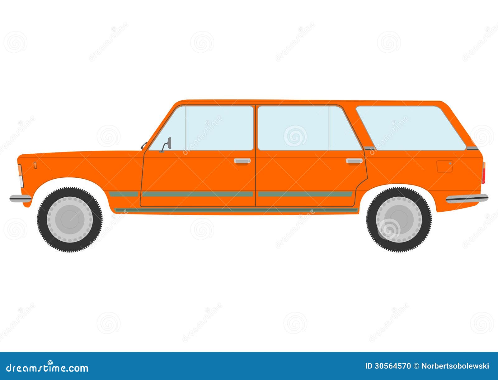 Retro Station Wagon. Vector Illustration | CartoonDealer.com #32109872