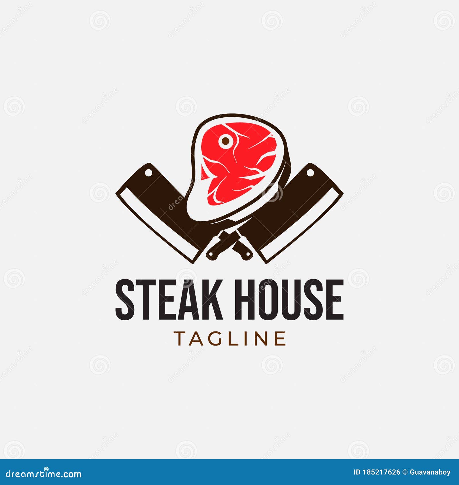 Retro Steak Logo Design Template Stock Vector - Illustration of meat ...