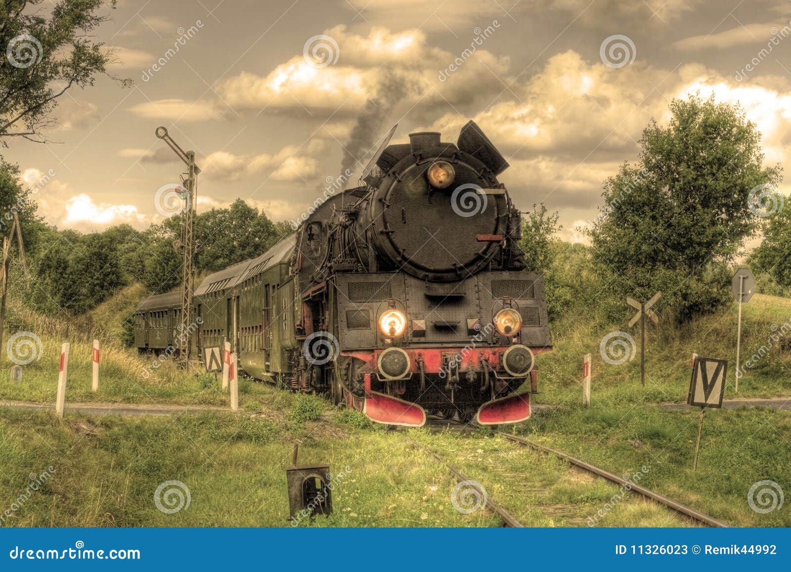 Retro steam train stock image. Image of outdoors, railway - 11326023
