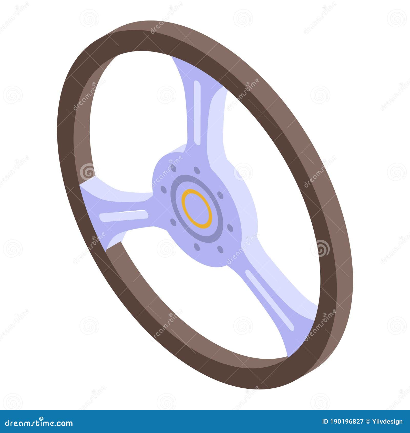 Retro Steering Wheel Cartoon Vector | CartoonDealer.com #42095231