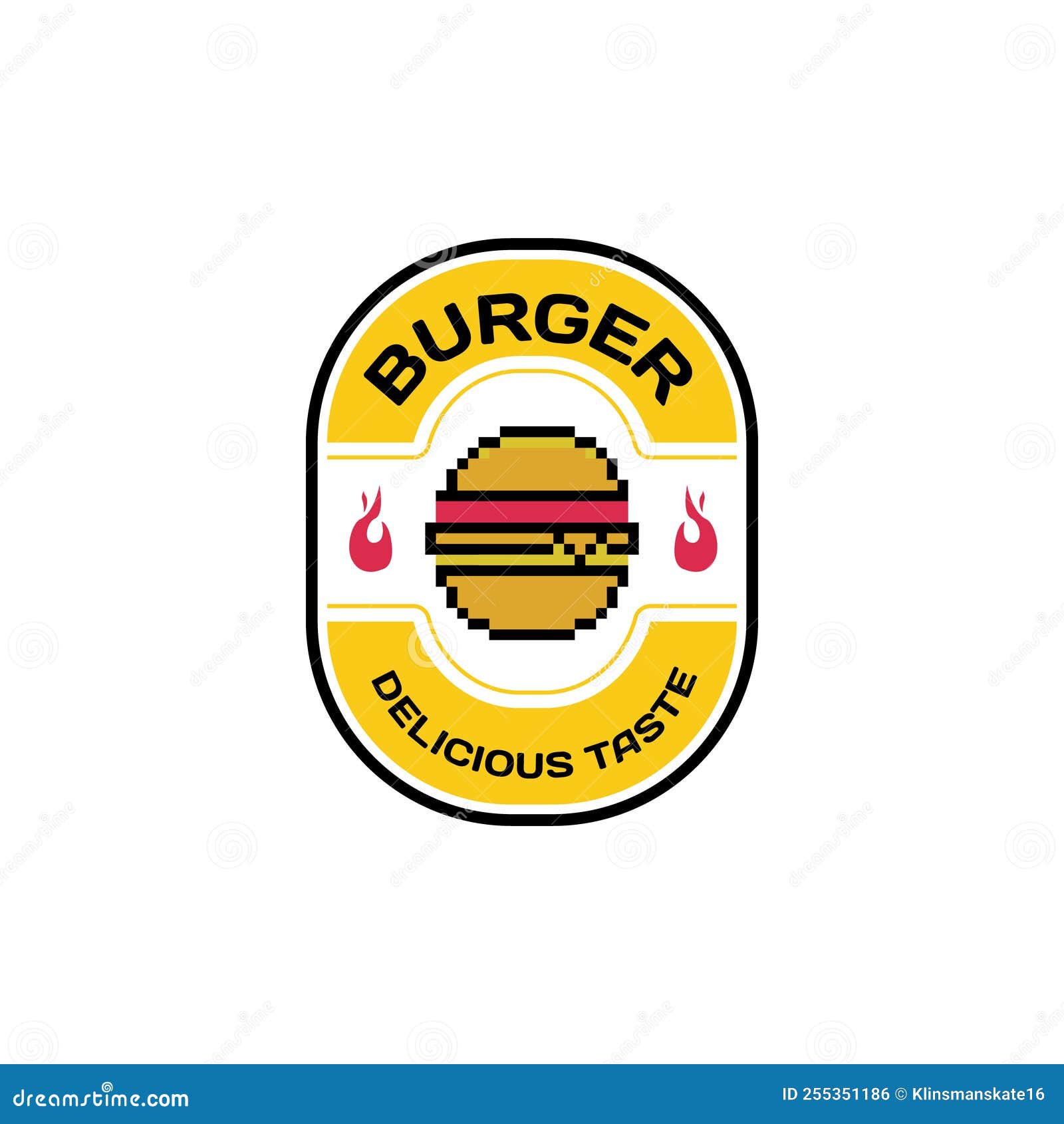 Burger Template In Cartoon Concept Design With Burger Text For Logo ...