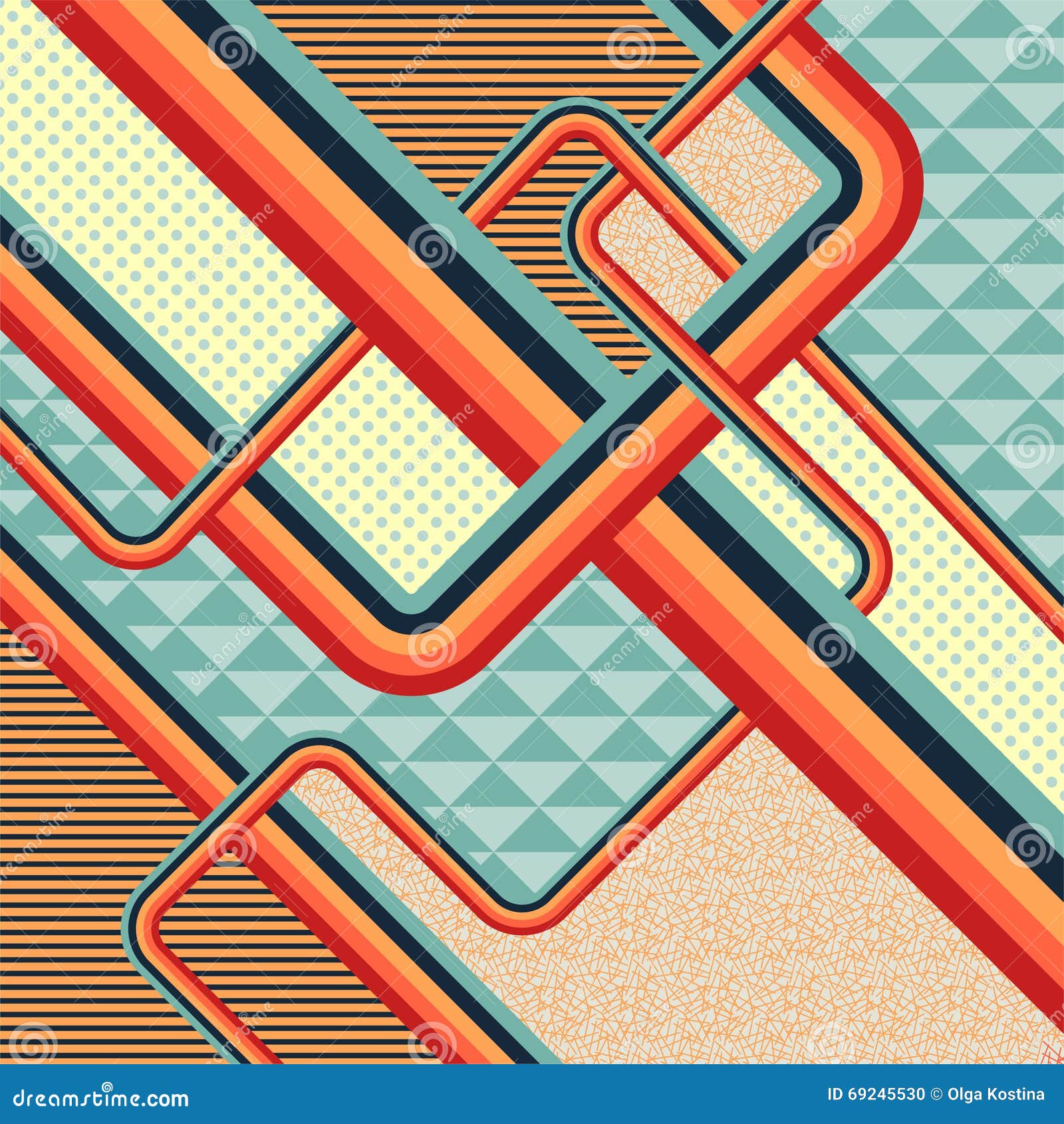 Retro Stile Abstract Background. Stock Vector - Illustration of ...