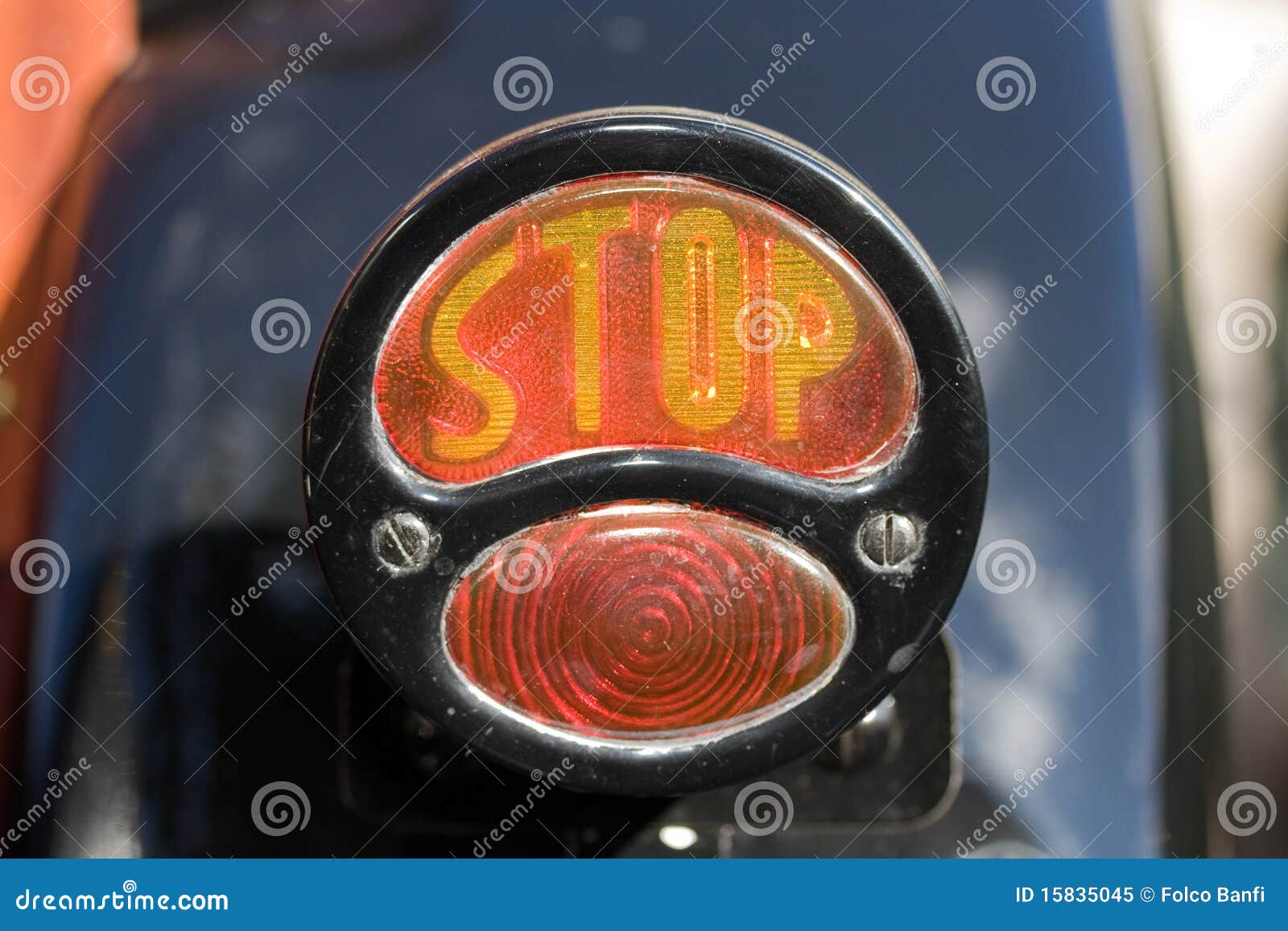 Retro Stop brake light stock image. Image of light, halt - 15835045