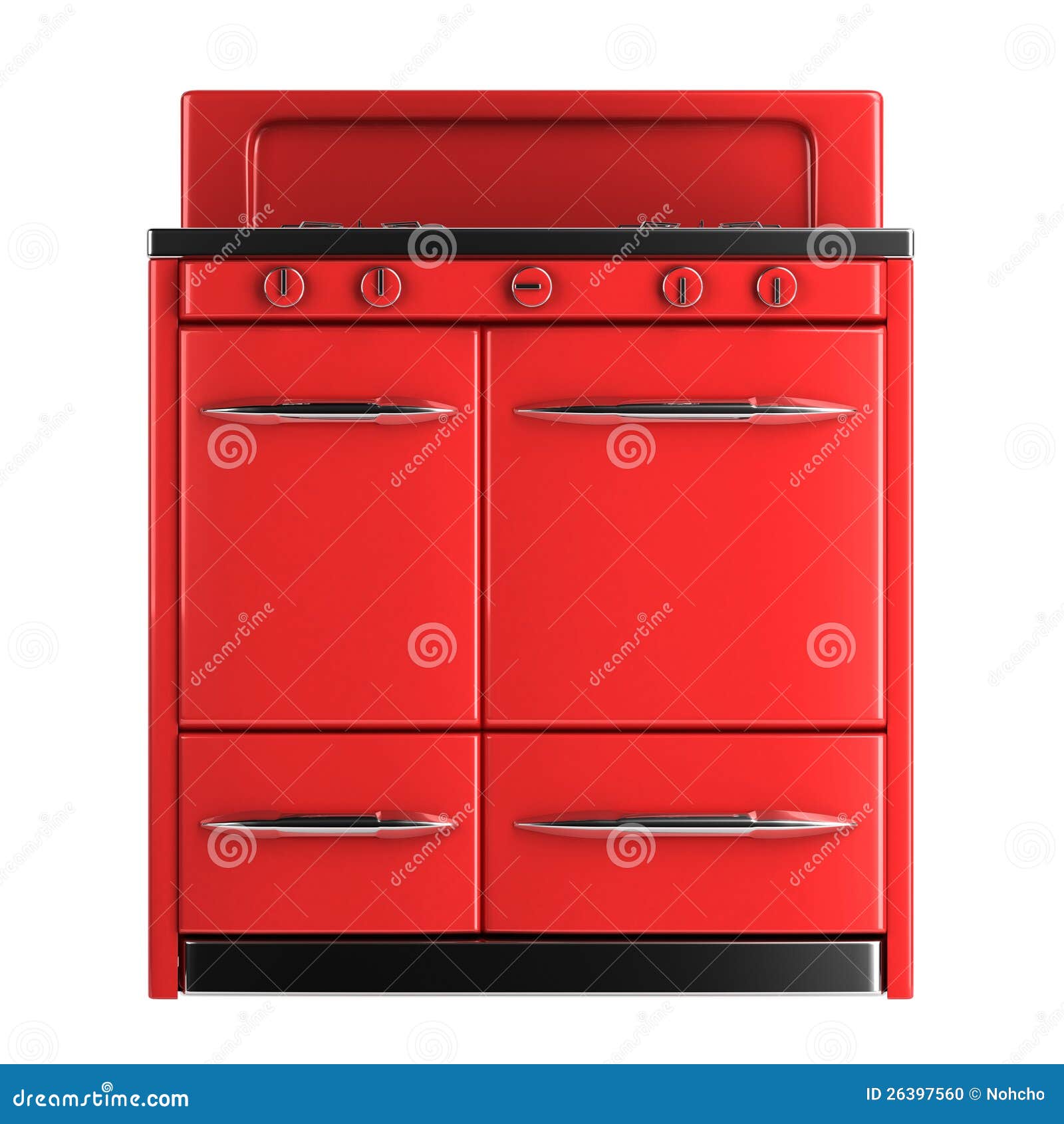 Retro Stove Front View stock illustration. Illustration of retro - 26397560