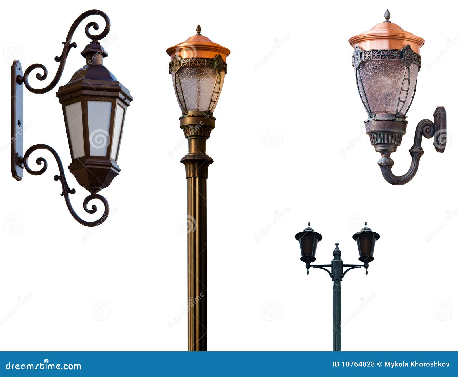 Retro street lamps stock photo. Image of lamp, urban - 10764028