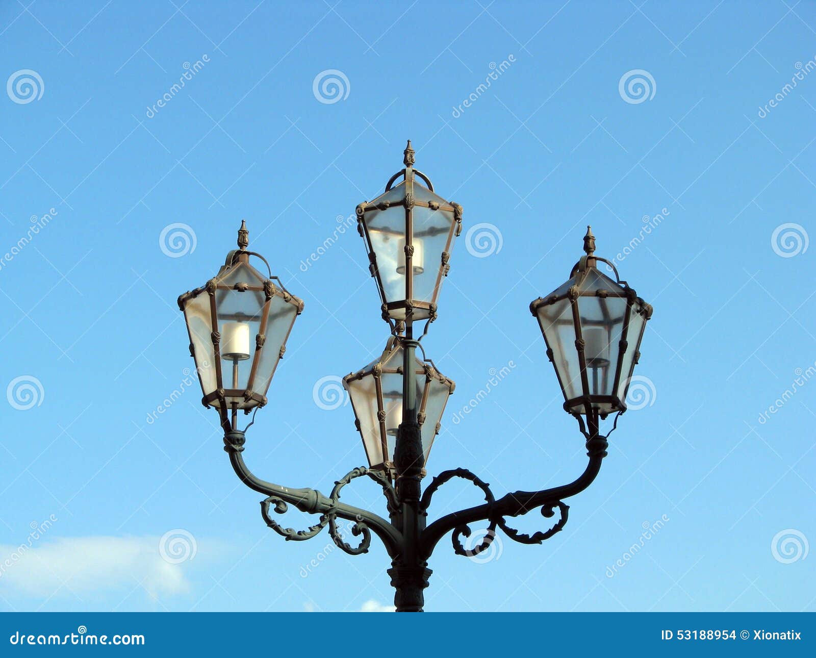 Retro street light stock photo. Image of fashioned, street - 53188954