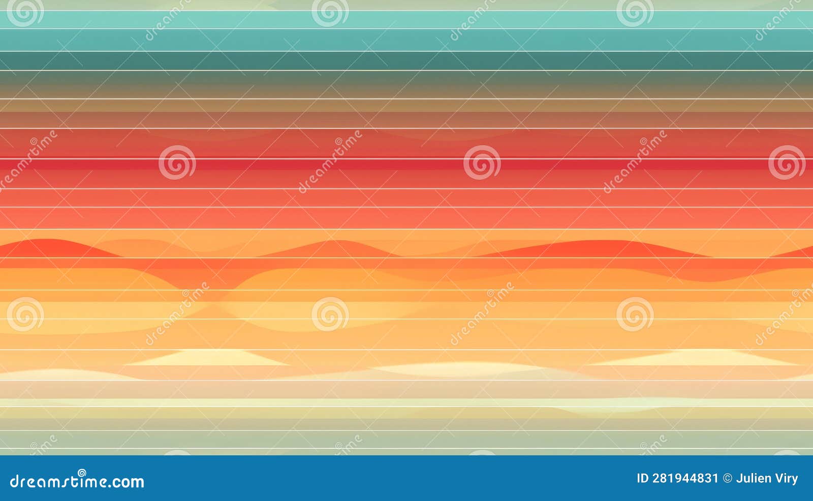 Retro Stripe Seamless Pattern Background with Warm and Cool Colors ...