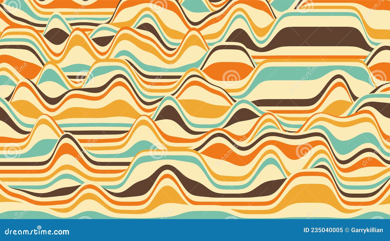 Retro Stripes Colorful Distorted Backdrop. Procedural Ripple Background ...