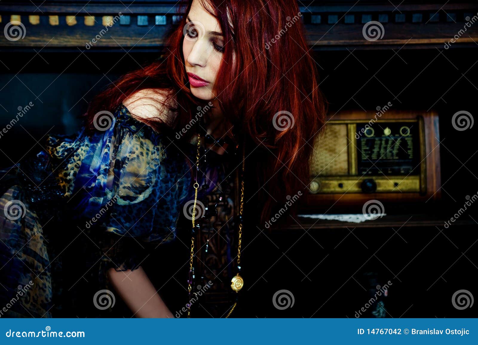 Retro style stock photo. Image of woman, caucasian, elegant - 14767042