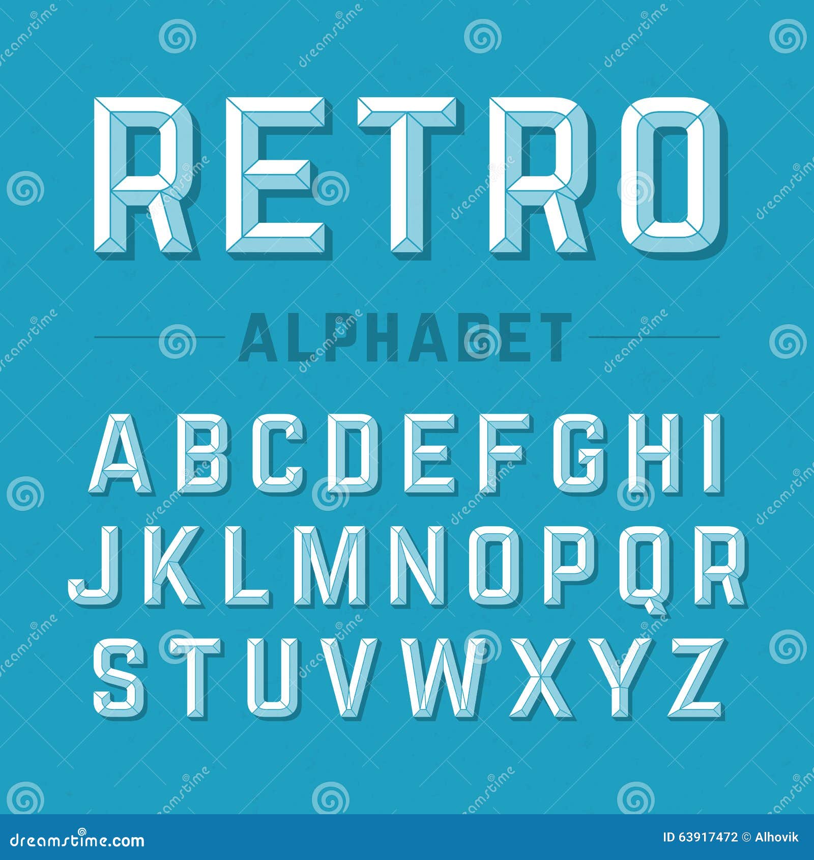 Retro style alphabet stock vector. Illustration of headline - 63917472