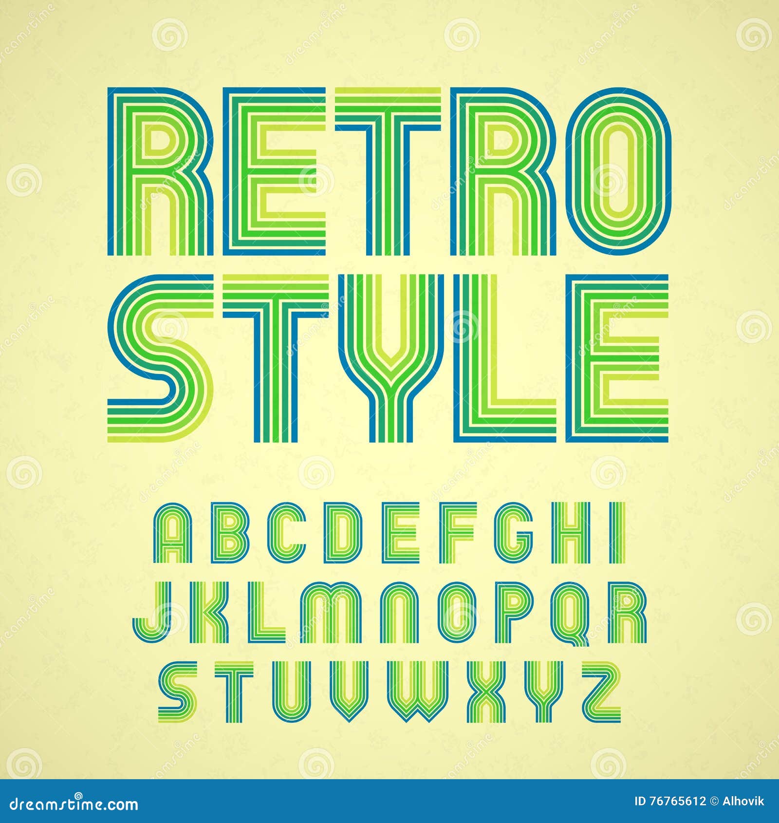 Retro style alphabet stock vector. Illustration of typescript - 76765612