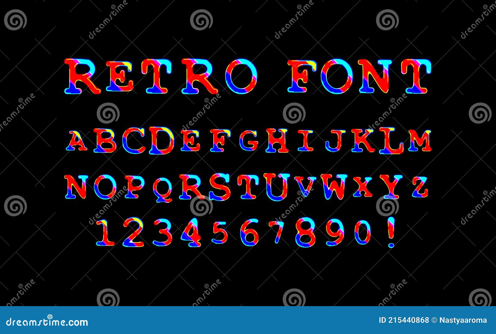 Retro style alphabet stock vector. Illustration of decoration - 215440868