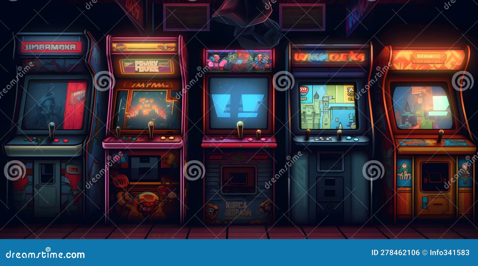 Retro-style Arcade Game with Pixel Art Graphics Colors Generative AI ...