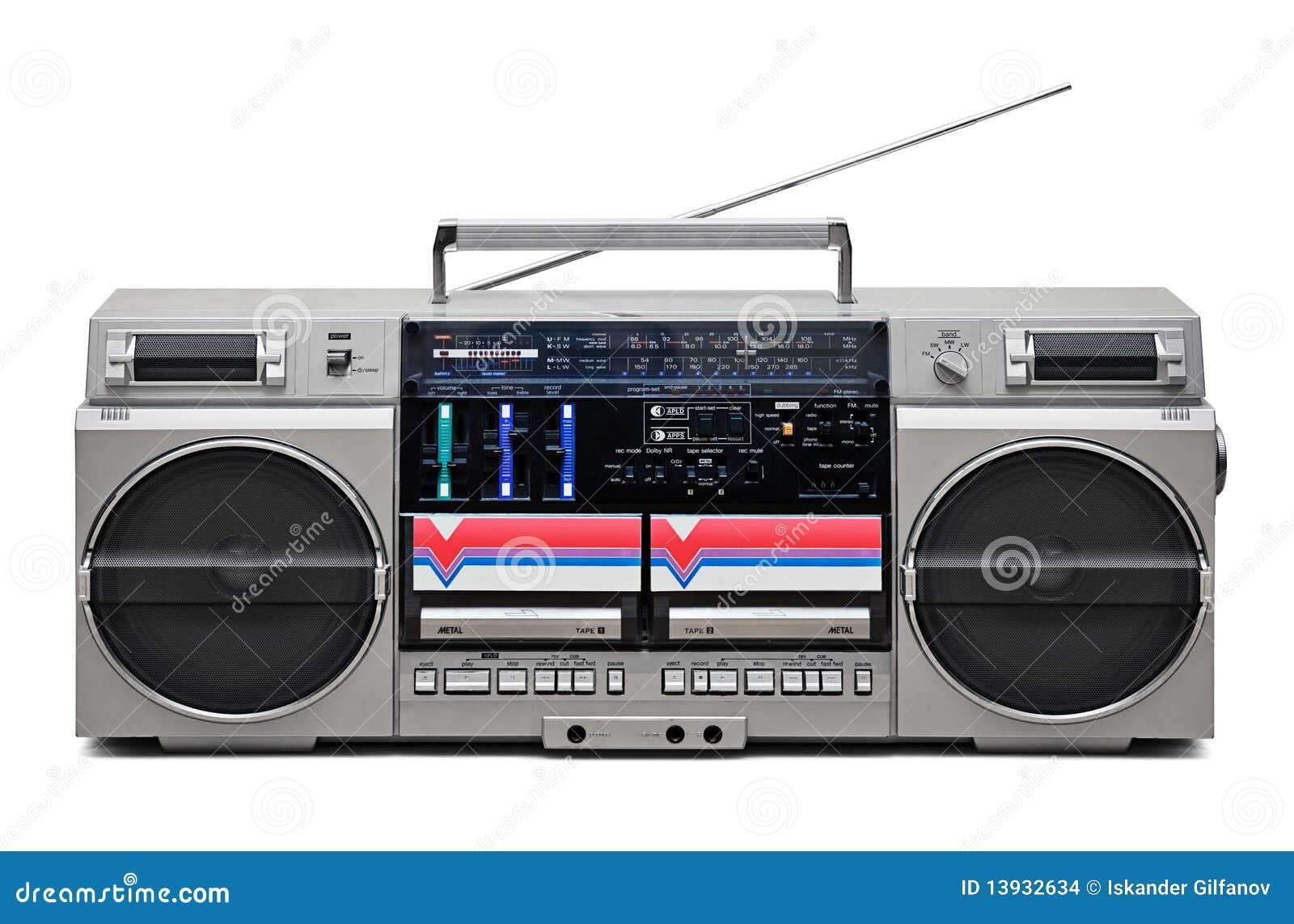 Retro-style audio recorder stock photo. Image of cool - 13932634