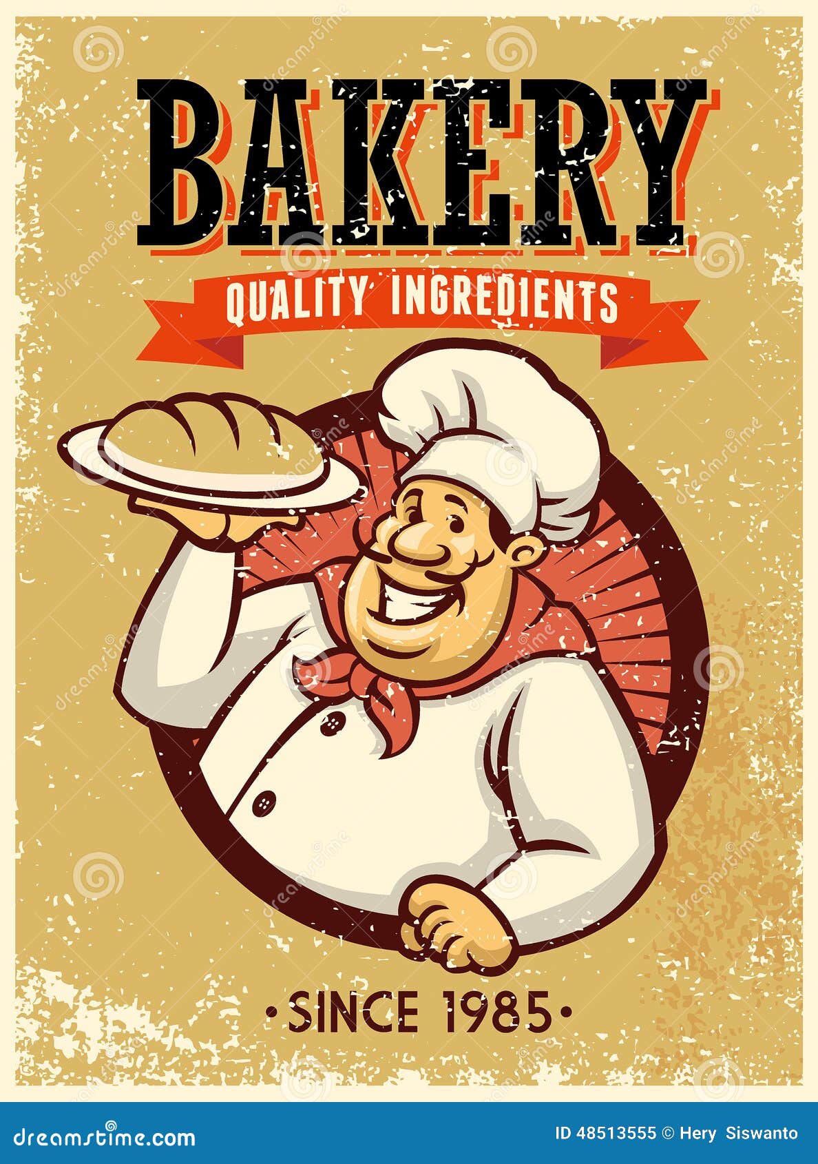 Retro Bread Logo Icon Design Cartoon Vector | CartoonDealer.com #251757437