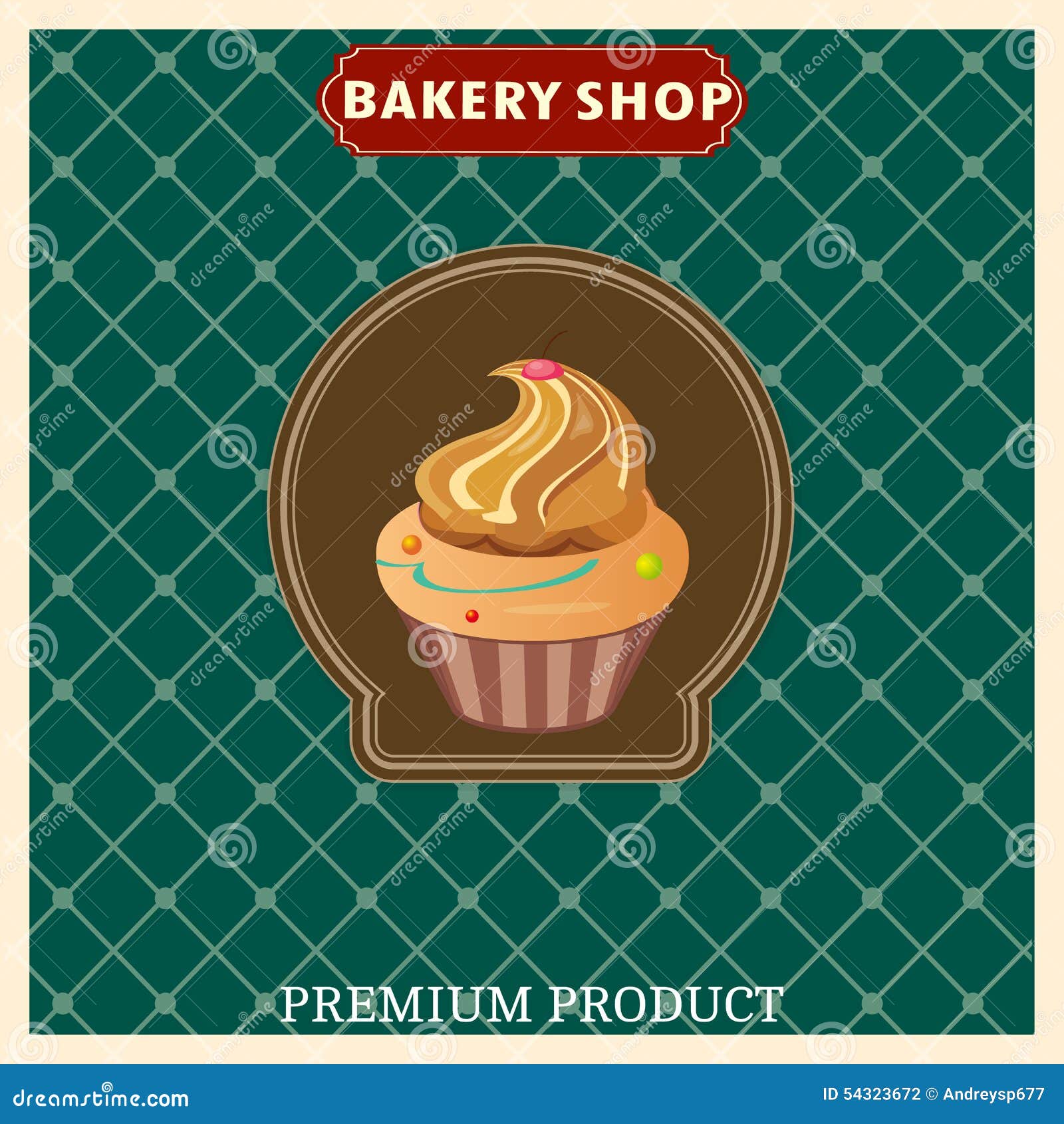 Retro Style Bakery stock vector. Illustration of cover - 54323672