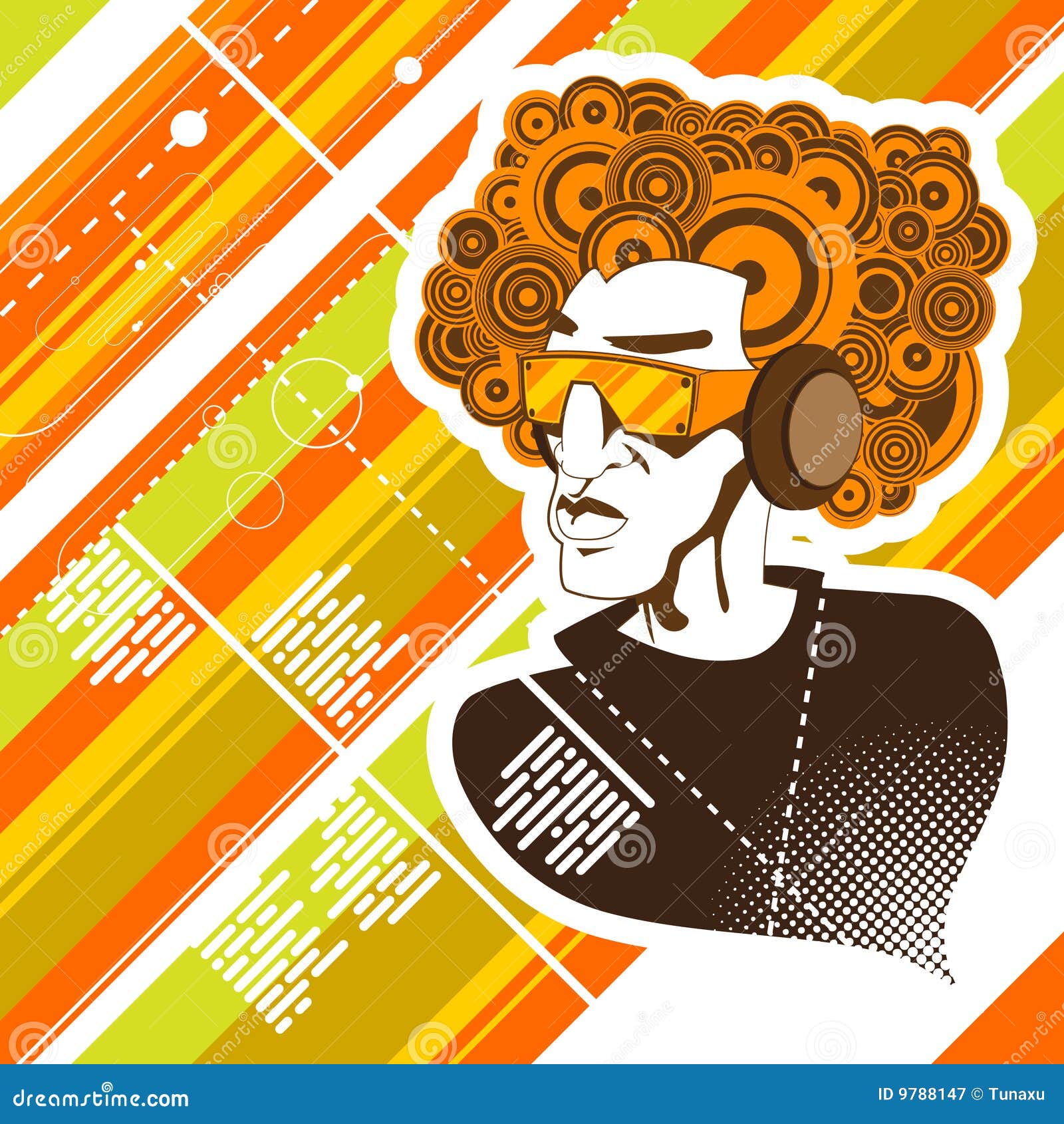 Retro Style Chracter Vector Stock Vector - Illustration of profile ...
