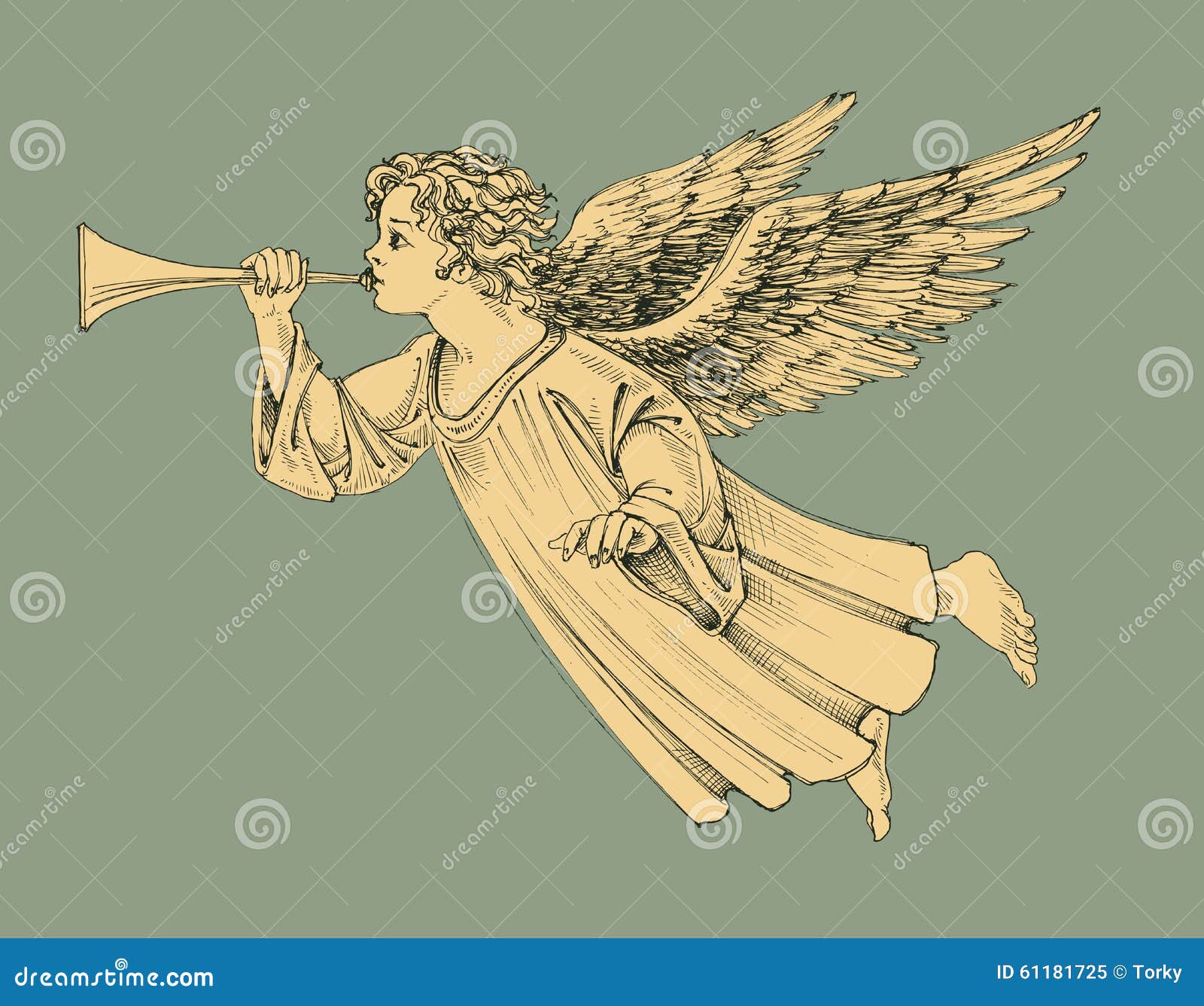 Retro Angel Vector | CartoonDealer.com #66305058
