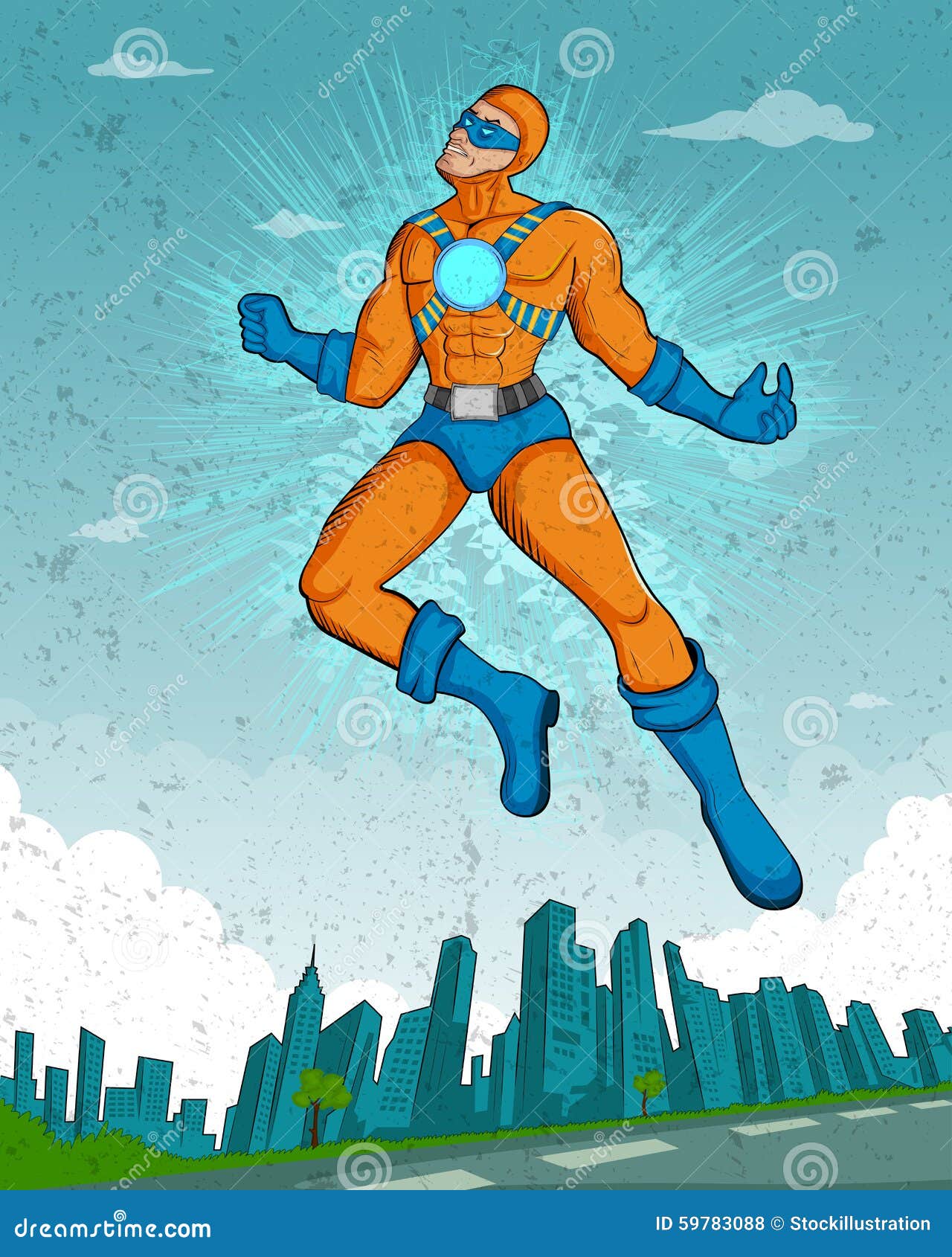 Retro Style Comics Superhero Stock Vector - Illustration of lifestyle ...
