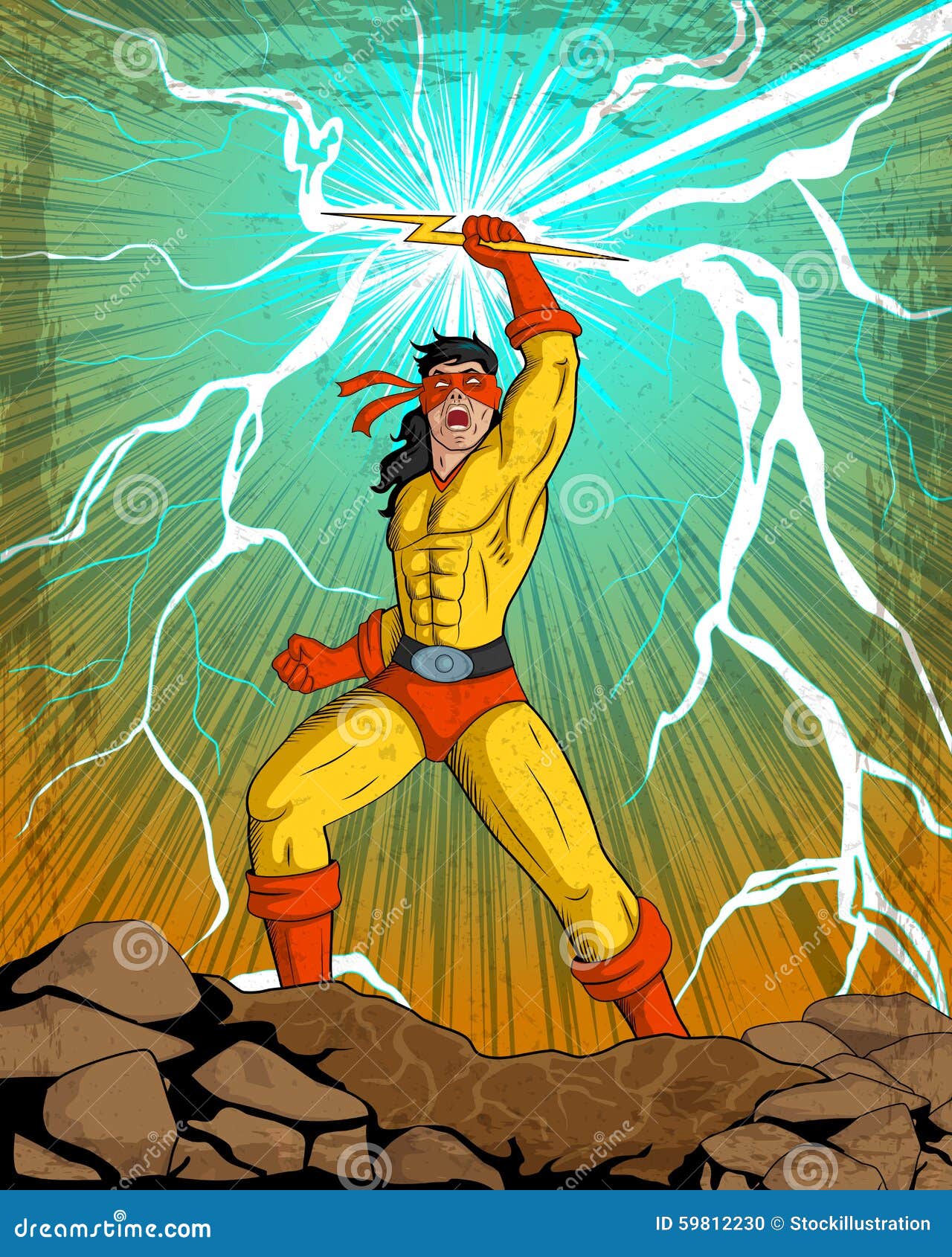 Retro Style Comics Superhero Stock Vector - Illustration of selectable ...