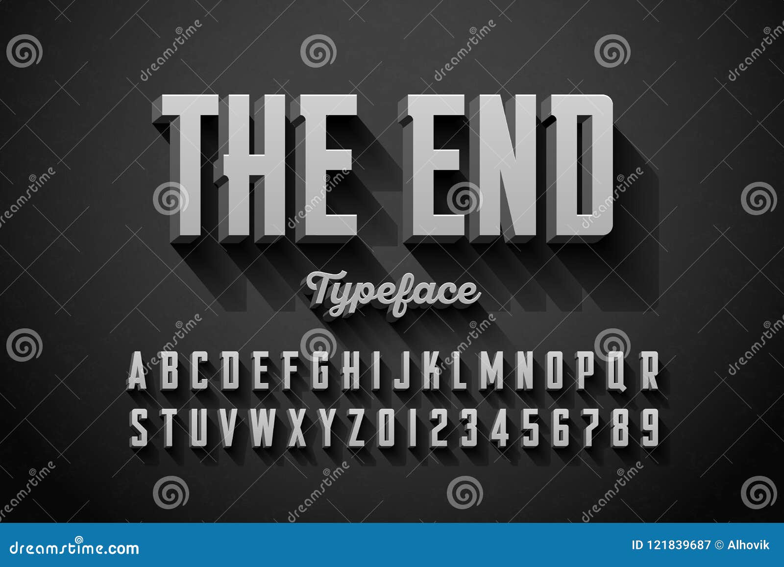 Retro style condensed font stock vector. Illustration of condensed ...