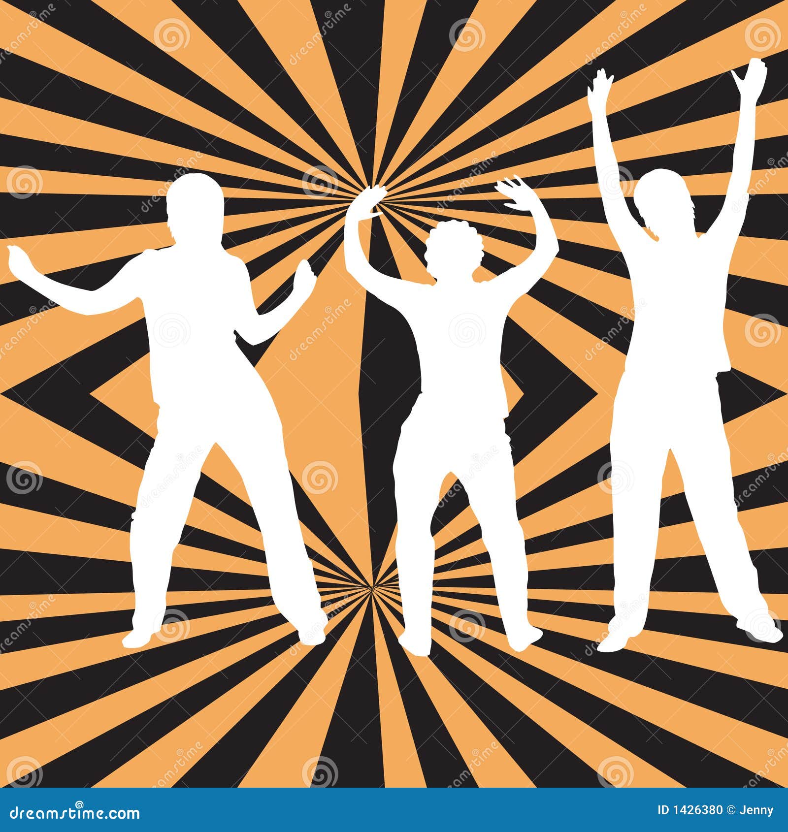 Retro style dancers stock vector. Illustration of group - 1426380