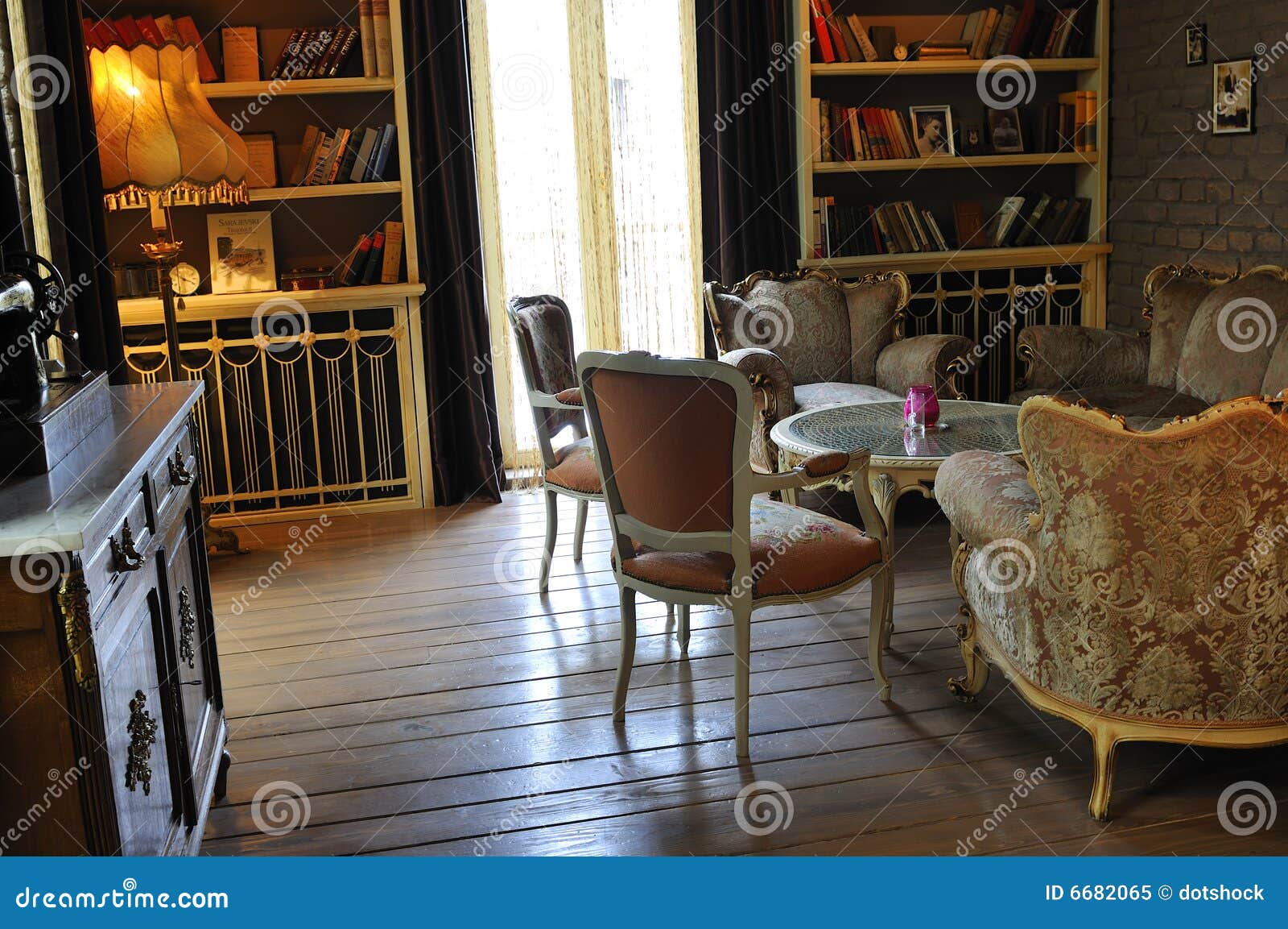 Retro-style Decorated Room with Relaxed Ambient Stock Image - Image of ...