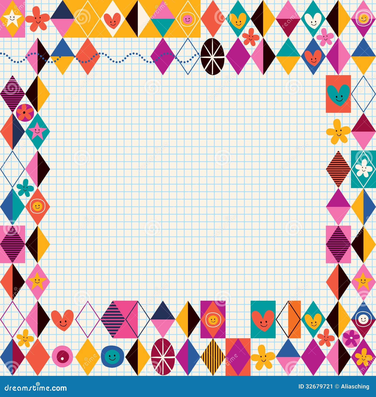 Retro Style Decorative Border Stock Vector - Illustration of holiday ...