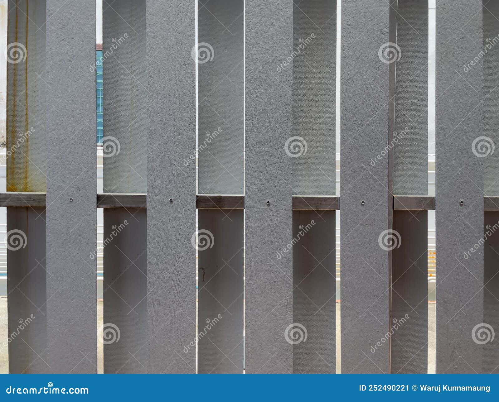 Fence is made of tiles. stock image. Image of baluster - 252490221
