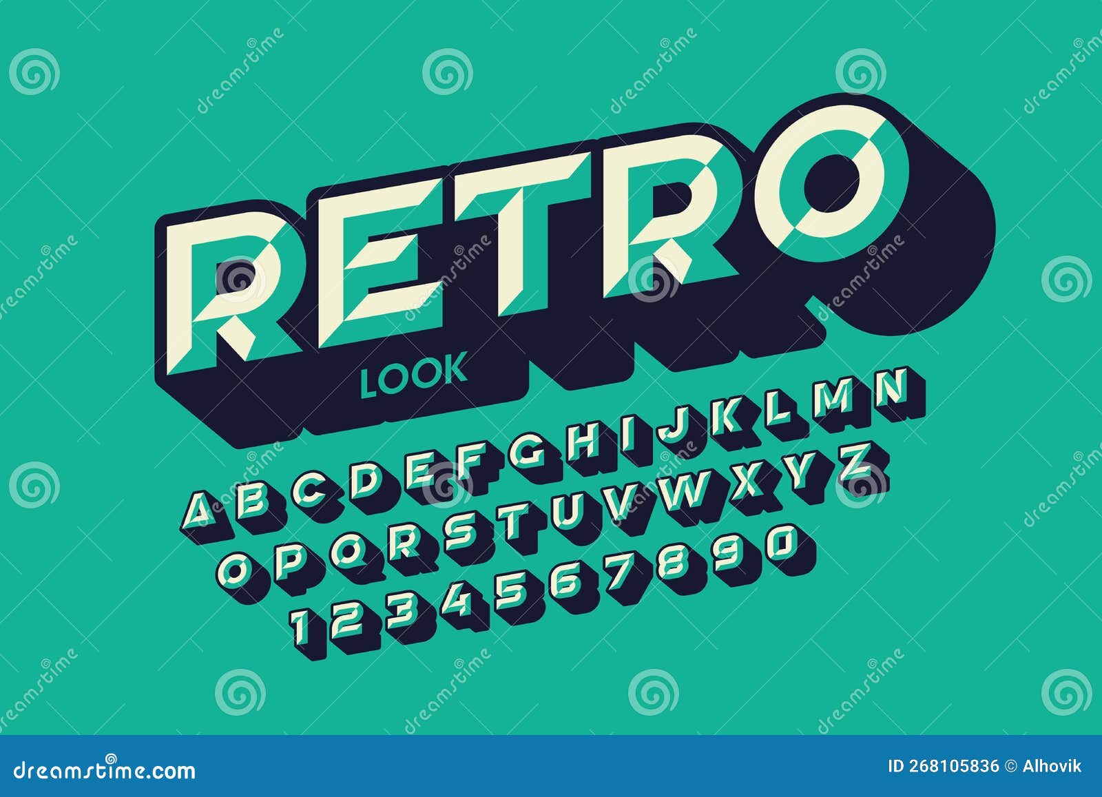 Retro style font design stock vector. Illustration of retro - 268105836