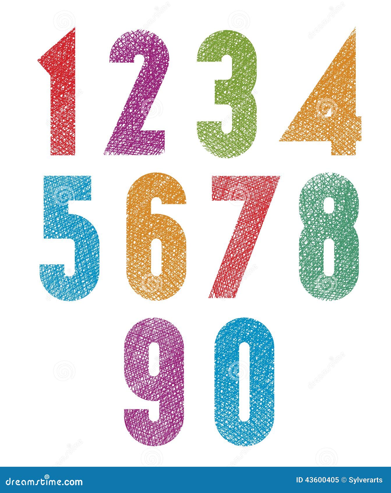 Bold Red 3d Numbers And Currency Signs. Volumetric Display Font Cartoon ...