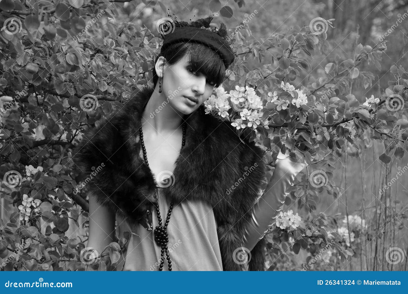 Retro style girl stock photo. Image of human, bonnet - 26341324