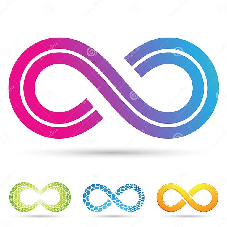 Retro Style Infinity Symbol Stock Vector - Illustration of futuristic ...