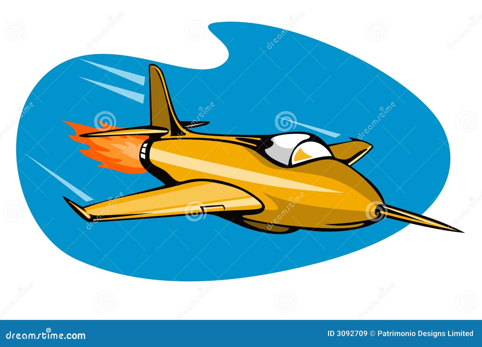 Retro style jet plane stock illustration. Illustration of airplane ...