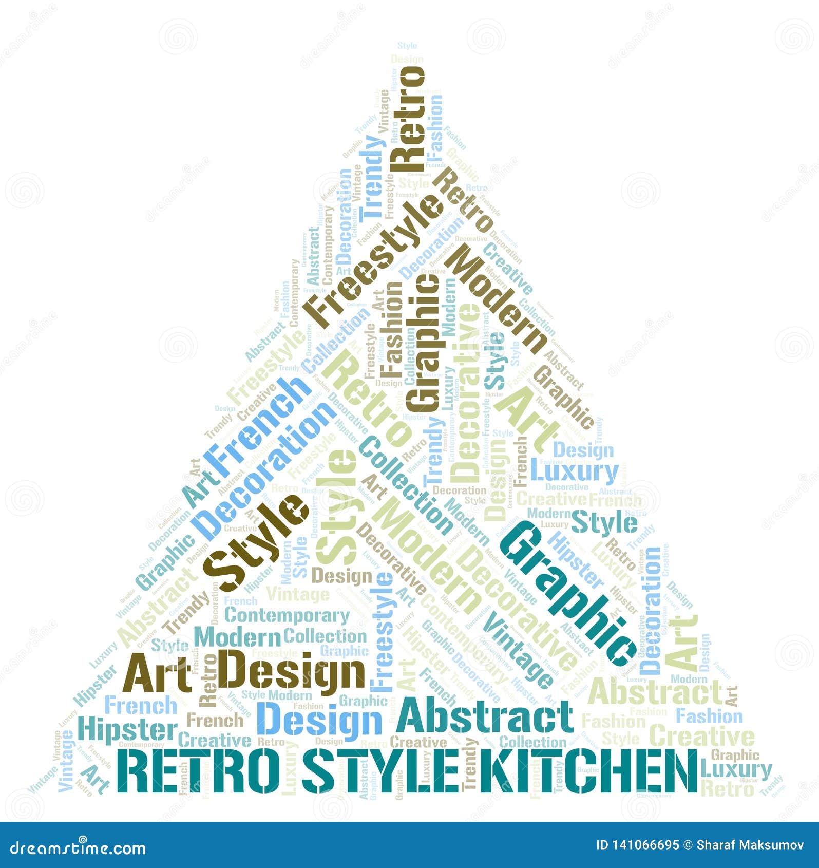 Retro Style Kitchen Word Cloud Stock Illustration - Illustration of ...