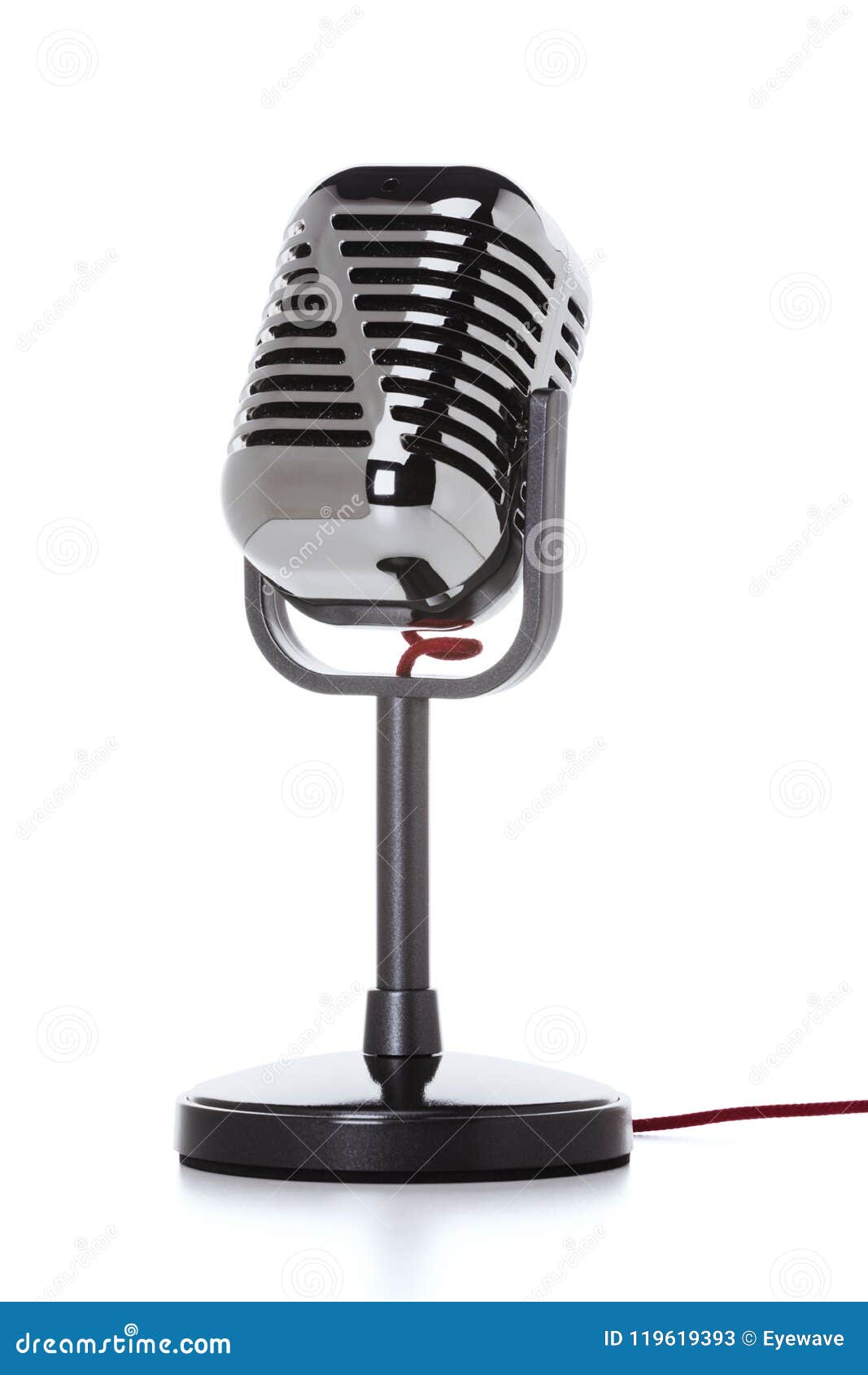 Retro Style Microphone Isolated Stock Image - Image of professional ...