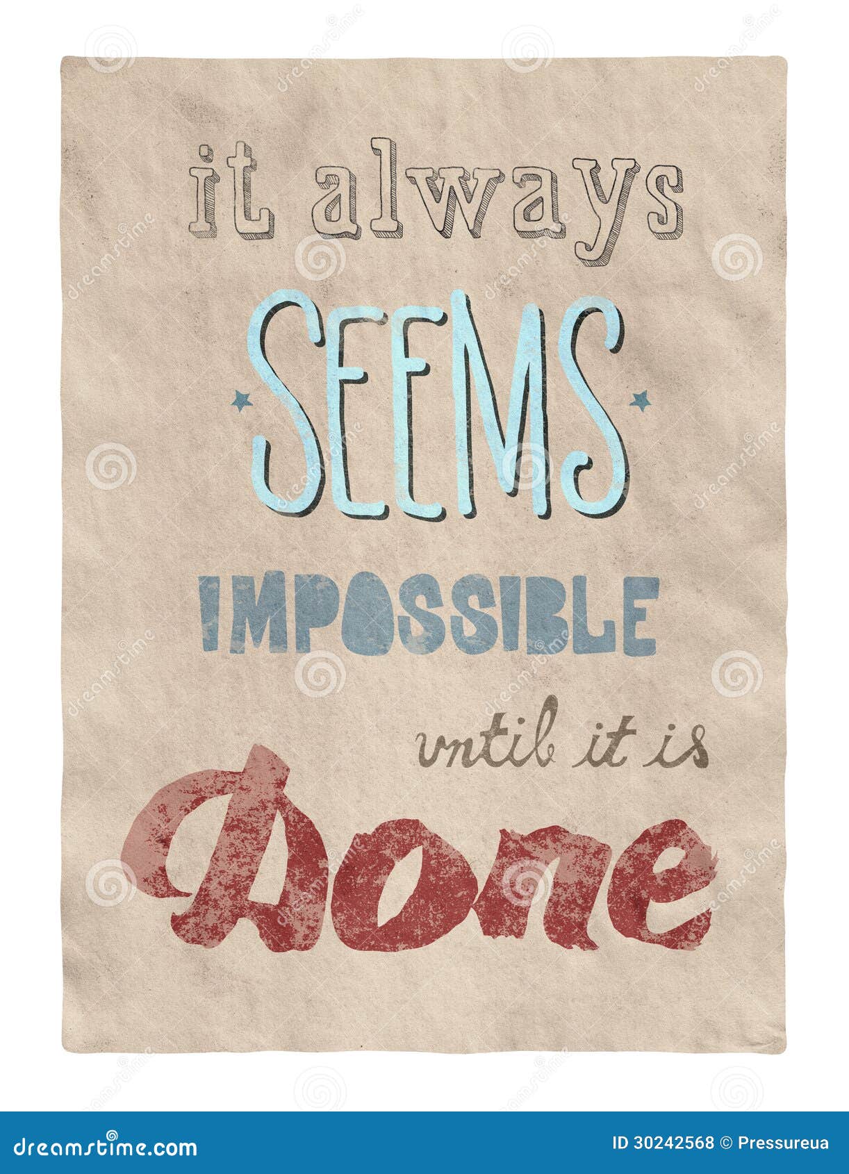 Everything is Possible Poster Stock Illustration - Illustration of ...