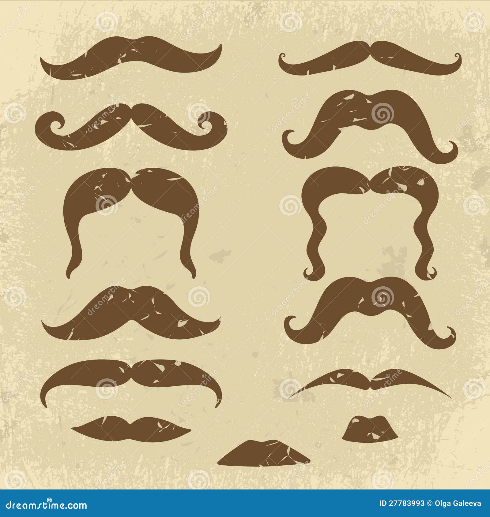 Retro Style Mustaches Collection Stock Vector - Illustration of style ...