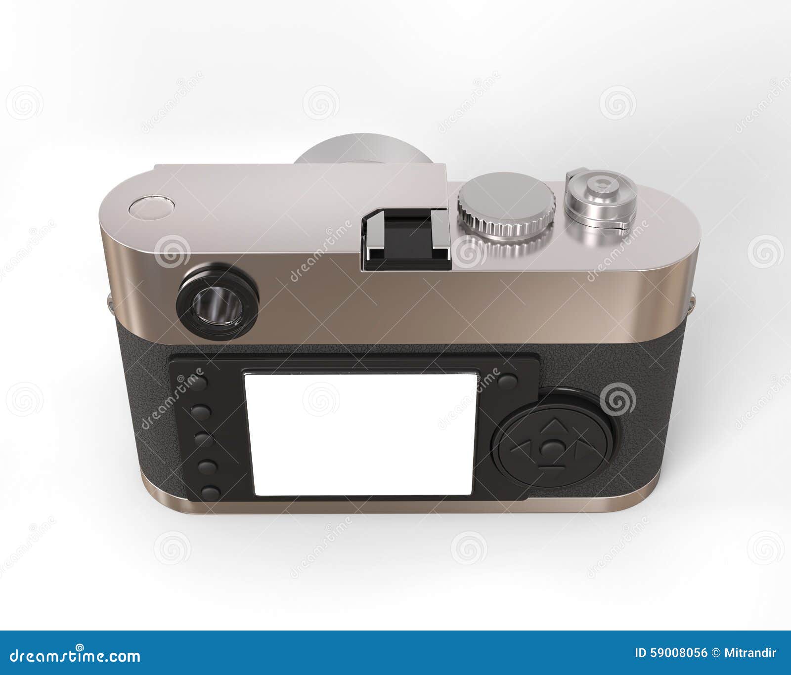 Retro Style Photo Camera - Back View Stock Photo - Image of lens ...