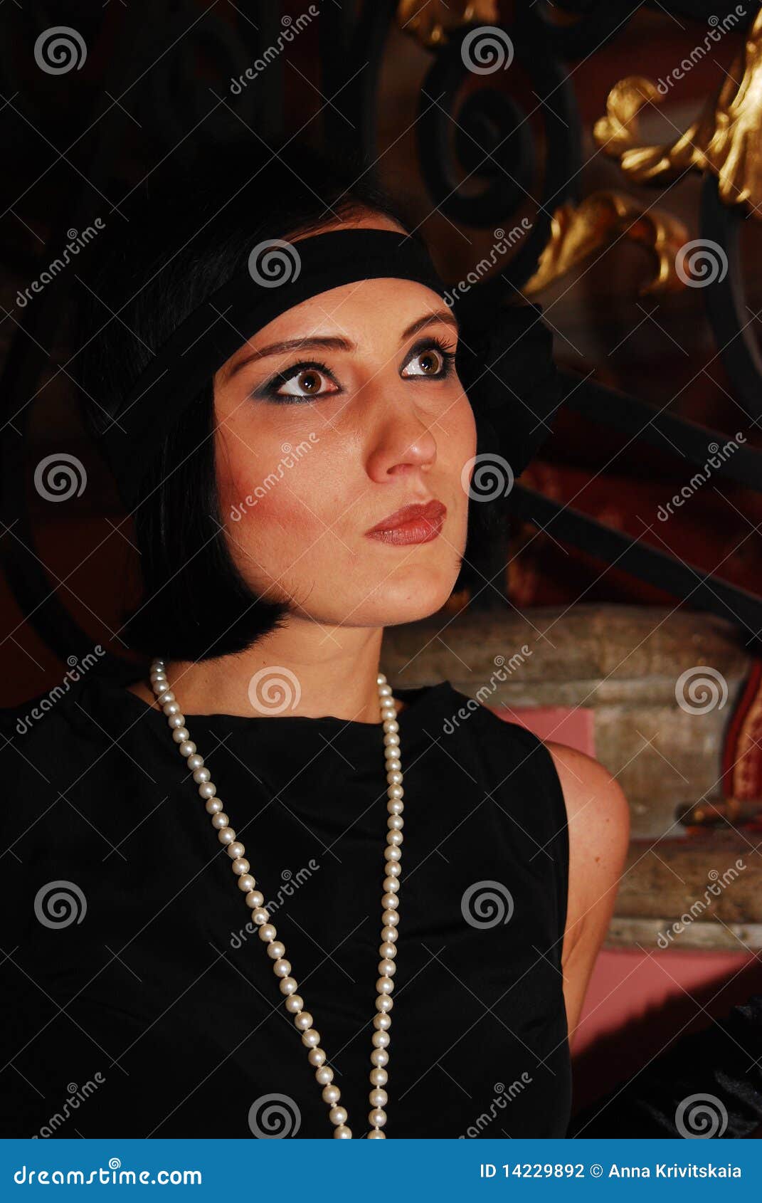 Retro style portrait stock photo. Image of 1930, caucasian - 14229892