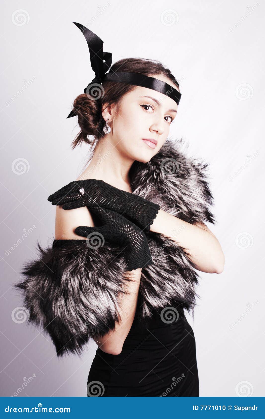 Retro style portrait stock photo. Image of studio, portrait - 7771010